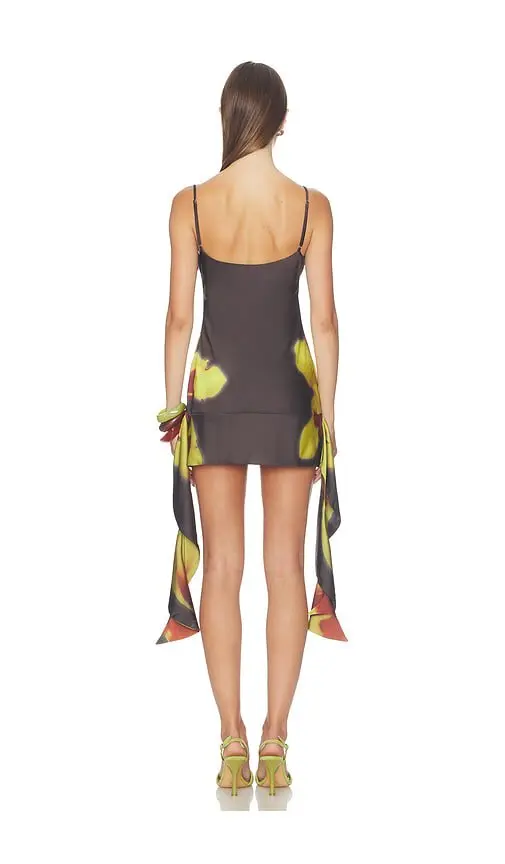 1XBLUE Orchid Print Mini Dress