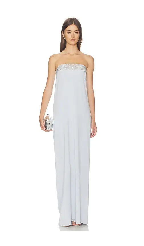 Nbd Astha Maxi Dress With Sequin Trim And Draped Back