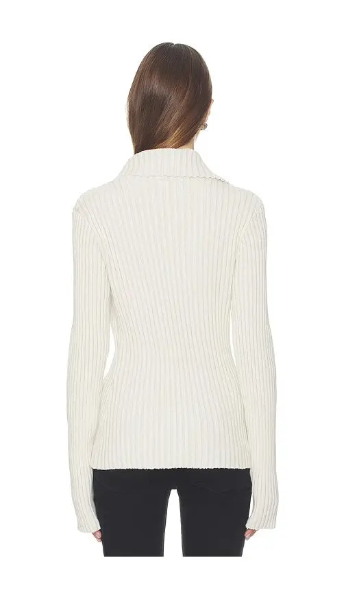 1XBLUE Rib Zip Knit Sweater