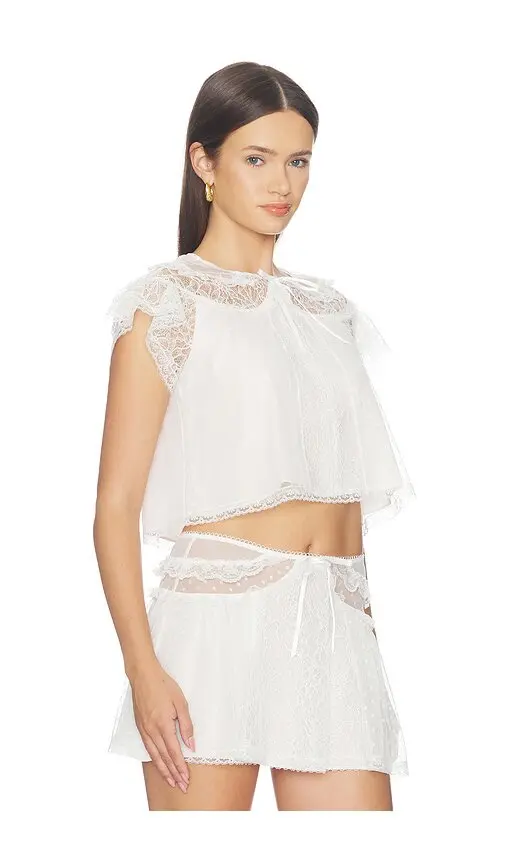 For Love & Lemons Zelie Lace Sleep Top