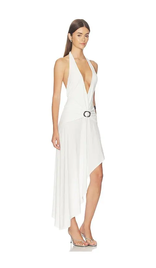 GUIZIO Sylvie Asymmetrical Hem Halter Dress