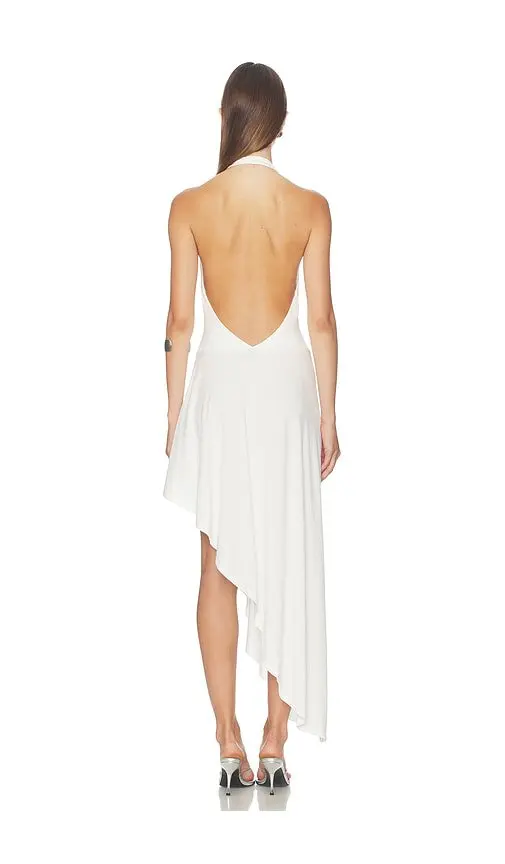GUIZIO Sylvie Asymmetrical Hem Halter Dress