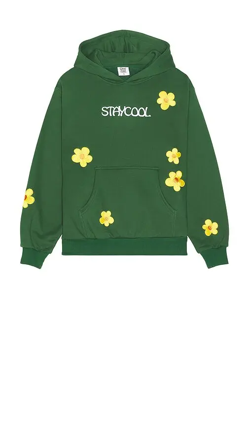 STAY COOL Embroidered Floral Hoodie