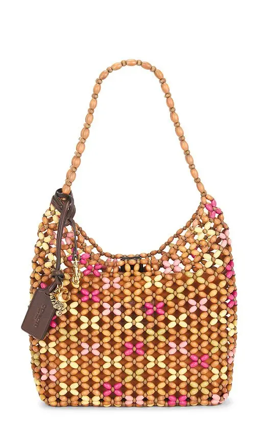 COACH Wooden Beaded Shoulder Bag