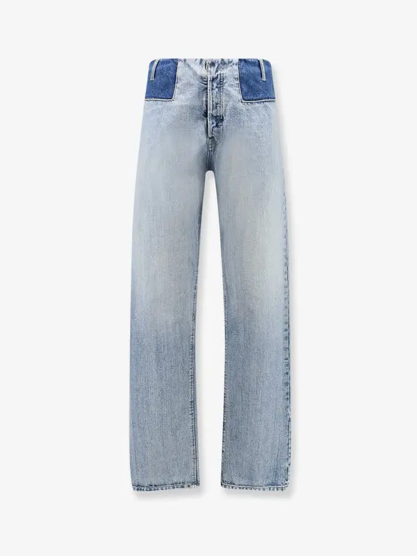 MAISON MARGIELA Patchwork Effect Denim Jeans - Blue