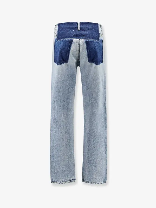 MAISON MARGIELA Patchwork Effect Denim Jeans - Blue