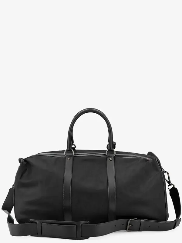 Kiton Nylon Travel Bag With Leather Inserts