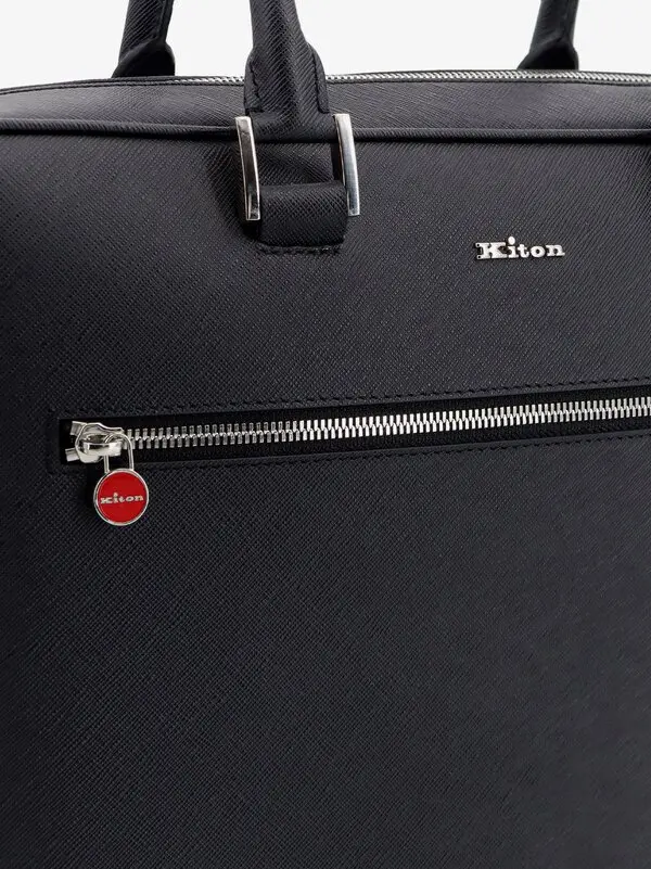 Kiton Leather Work Bag
