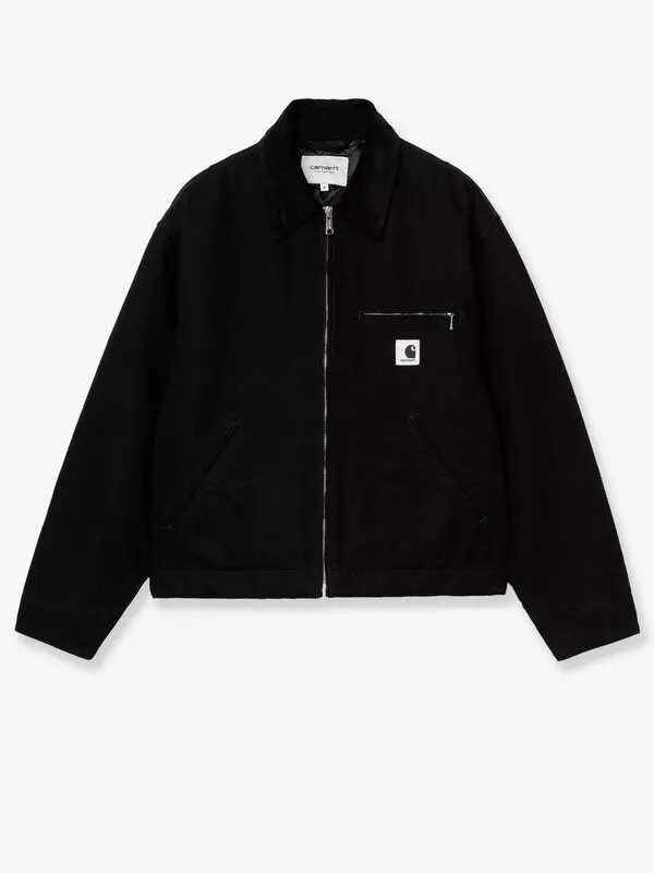 Carhartt Work In Progress Detroit Canvas Jacket With Logo Patch