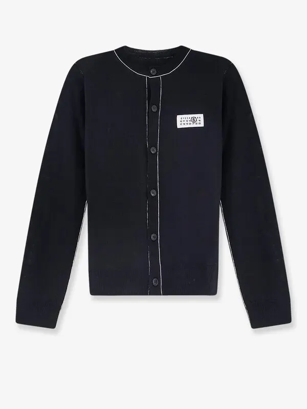MAISON MARGIELA Wool Blend Cardigan With Numeric Detail