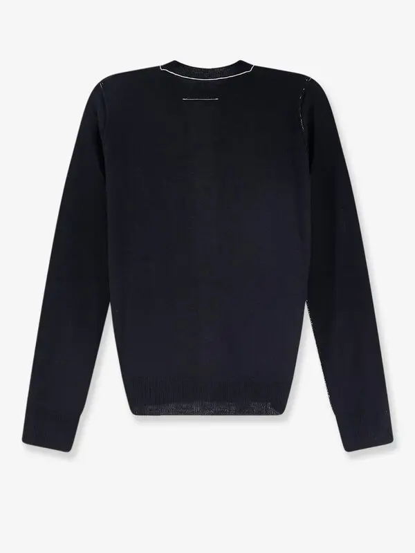 MAISON MARGIELA Wool Blend Cardigan With Numeric Detail