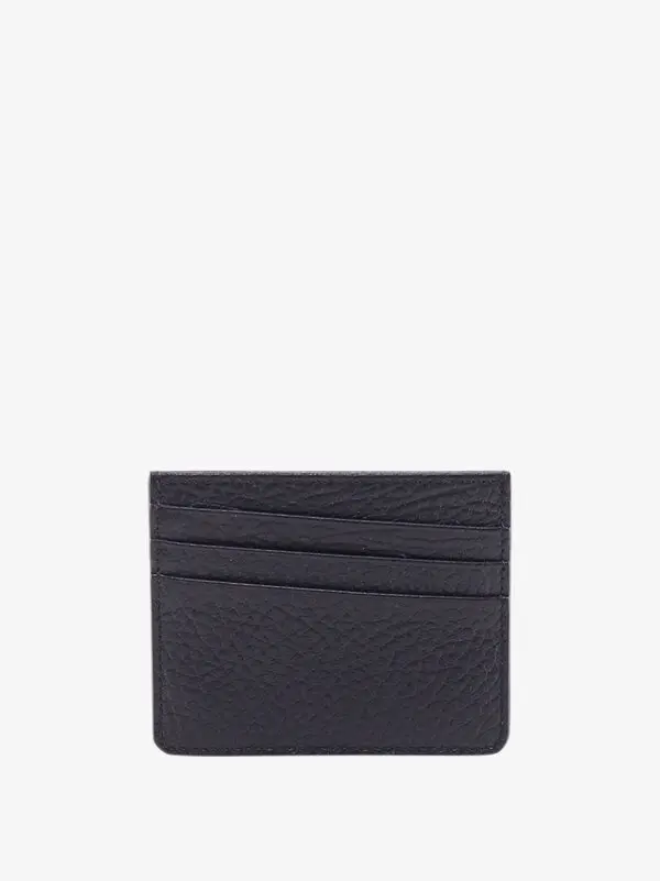 MAISON MARGIELA Four Stitches Hammered Leather Card Holder - Black