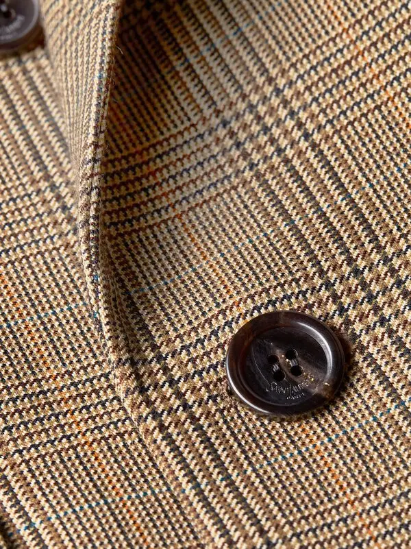 Saint Laurent Prince Of Wales Checked Wool Blazer