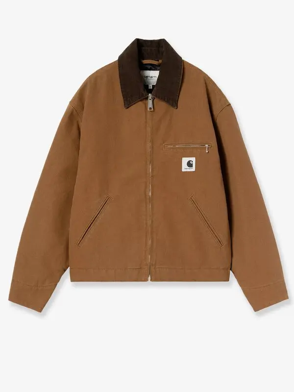 Carhartt Work In Progress Detroit Canvas Jacket With Logo Patch