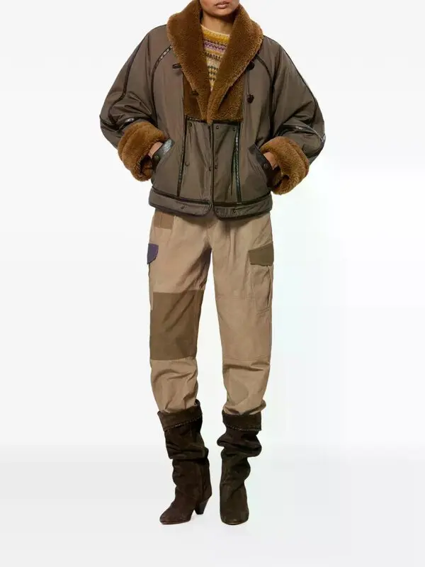 MARANT ETOILE Patchwork Cotton Cargo Pants