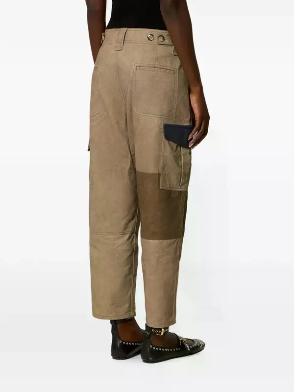 MARANT ETOILE Patchwork Cotton Cargo Pants