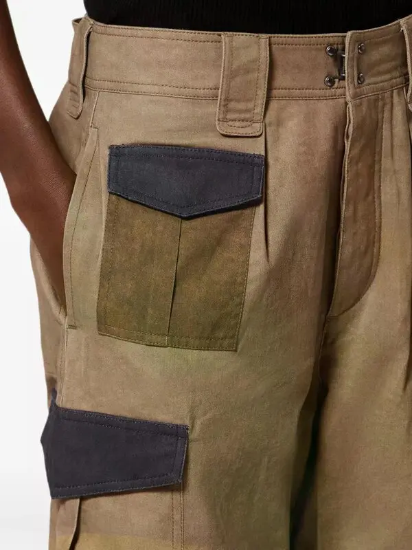 MARANT ETOILE Patchwork Cotton Cargo Pants