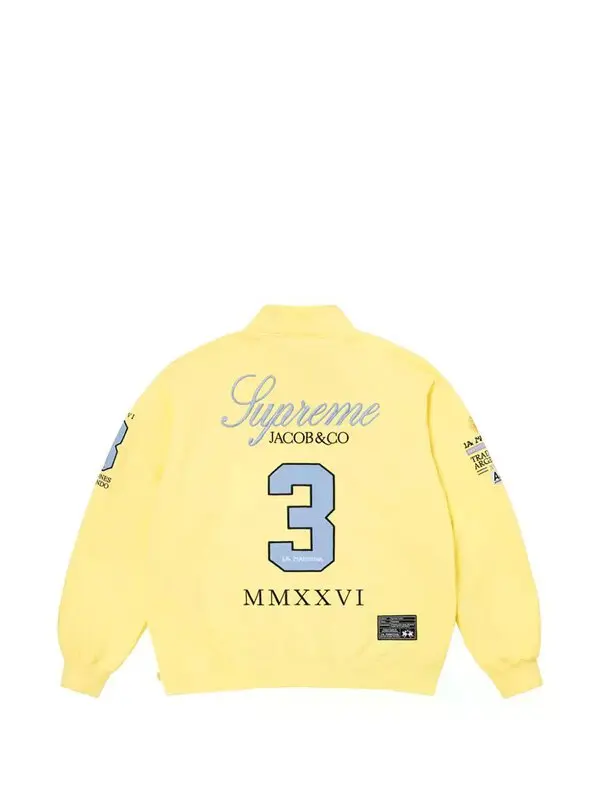 Supreme X La Martina Logo-embroidered Zip-up Sweatshirt - Yellow