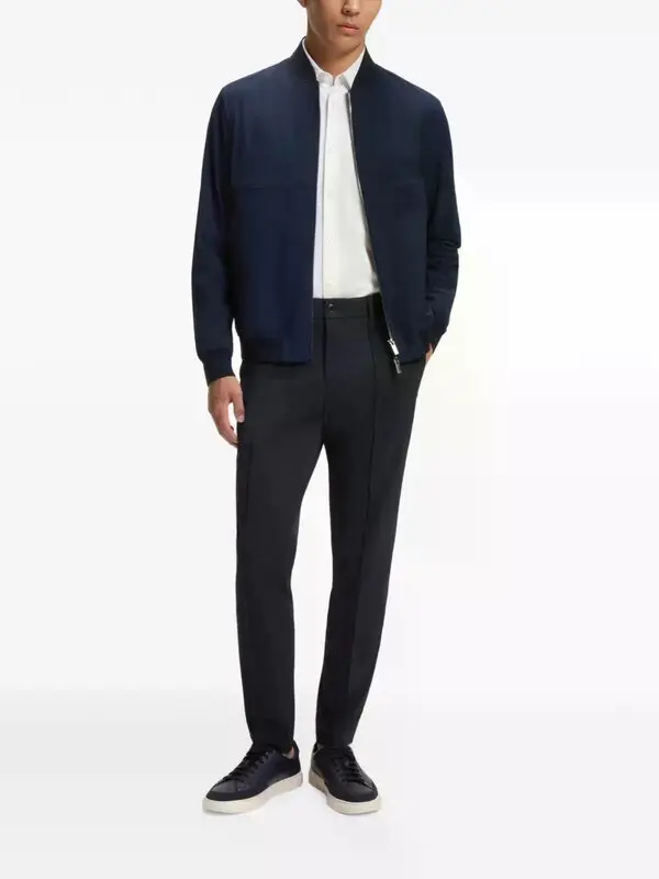 BOSS Slim-fit Performance Stretch Trousers With Micro Pattern