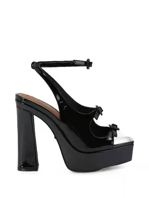 Kurt Geiger Patent Buckled Platform Heels