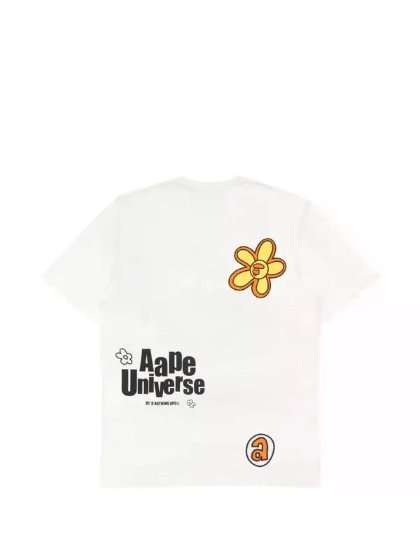 AAPE BY *A BATHING APE Moonface Graphic-print T-shirt - White