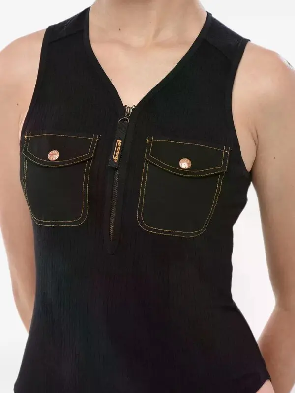 DIESEL® Ribbed Pocket Detail Bodysuit