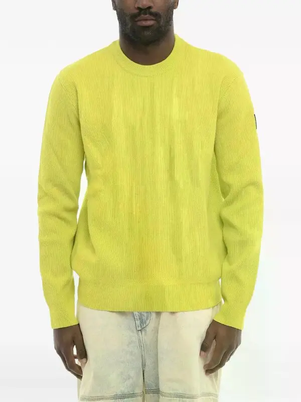 DIESEL® Ribbed-knit Logo-patch Sweater
