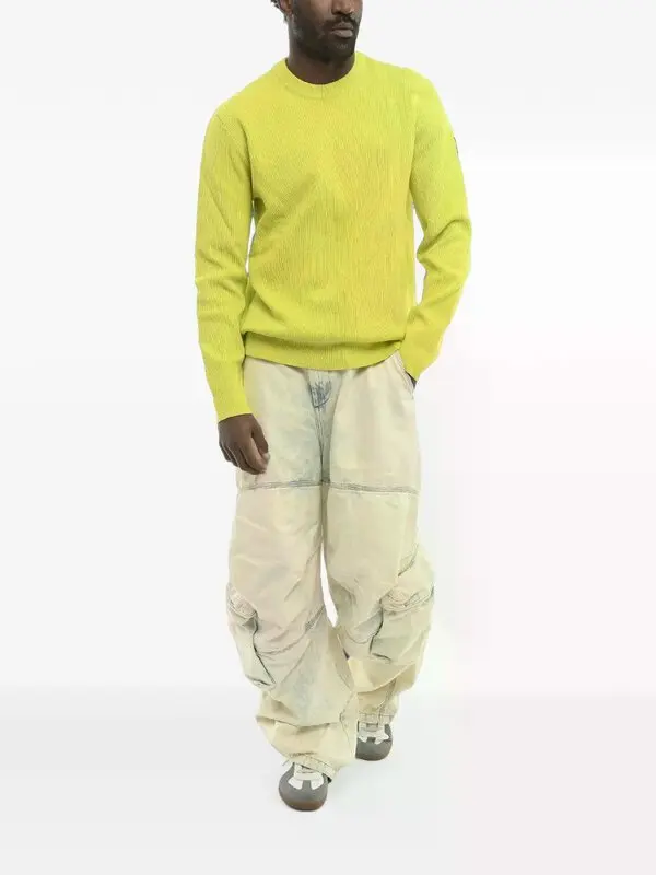 DIESEL® Ribbed-knit Logo-patch Sweater