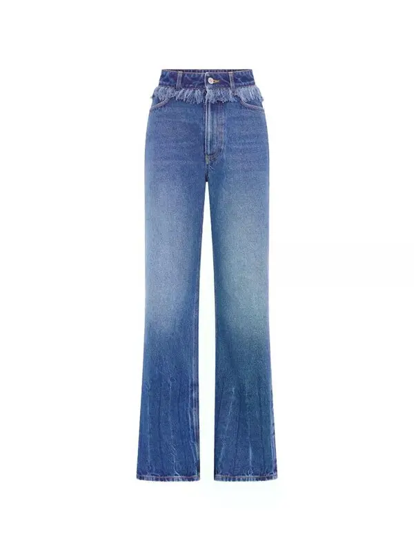 Rabanne Fringe-detail Jeans - Blue