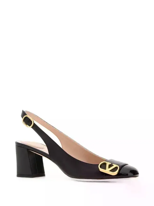 Valentino Garavani Vlogo Signature Block Heel Pumps