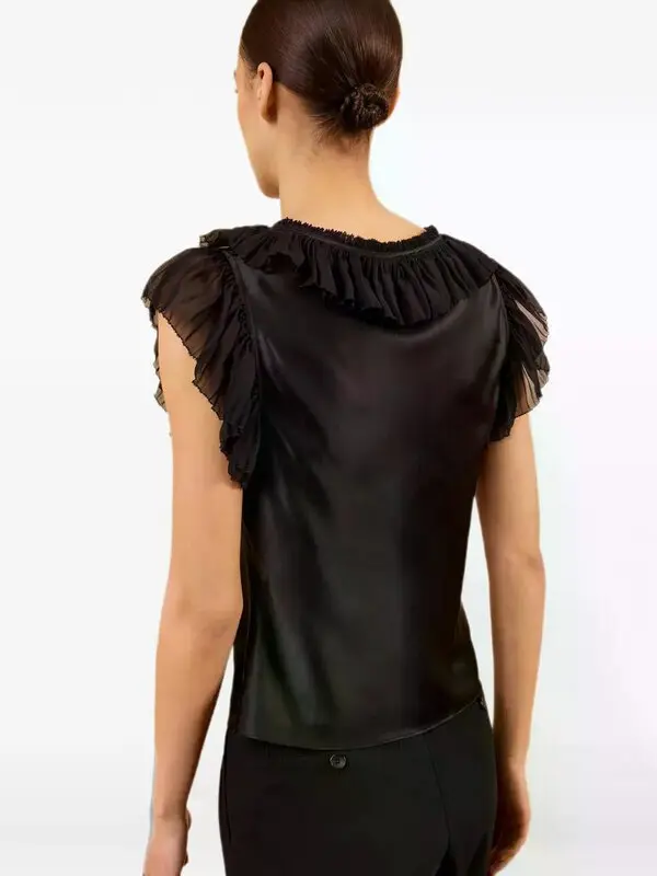 Ulla Johnson Silk Ruffled Chiffon Top