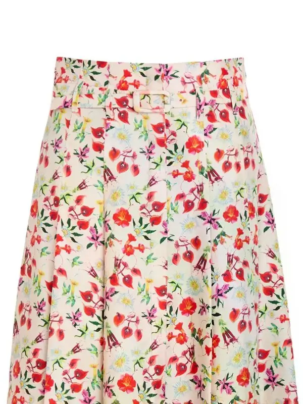 Gabriela Hearst Dugald Floral-print Midi Skirt - Neutrals
