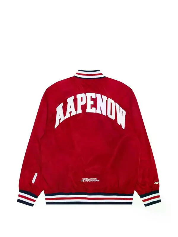 AAPE BY *A BATHING APE Moonface Patch Baseball Jacket