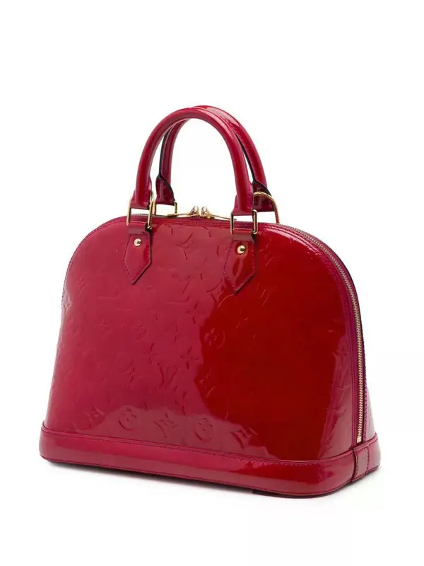 LOUIS VUITTON Monogram Vernis Alma Pm Handbag - Pink