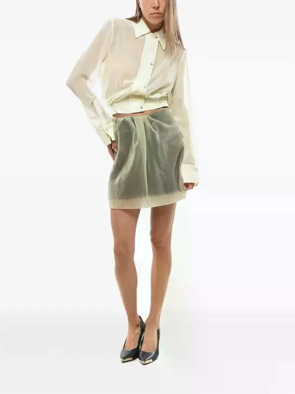 Alexander McQueen Draped Tulle Mini Skirt