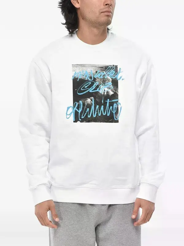 Off-White Logo-print Crew-neck Sweatshirt - White