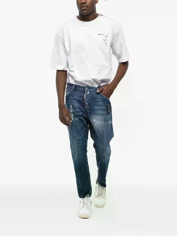 Dsquared2 Distressed Delavé-effect Jeans