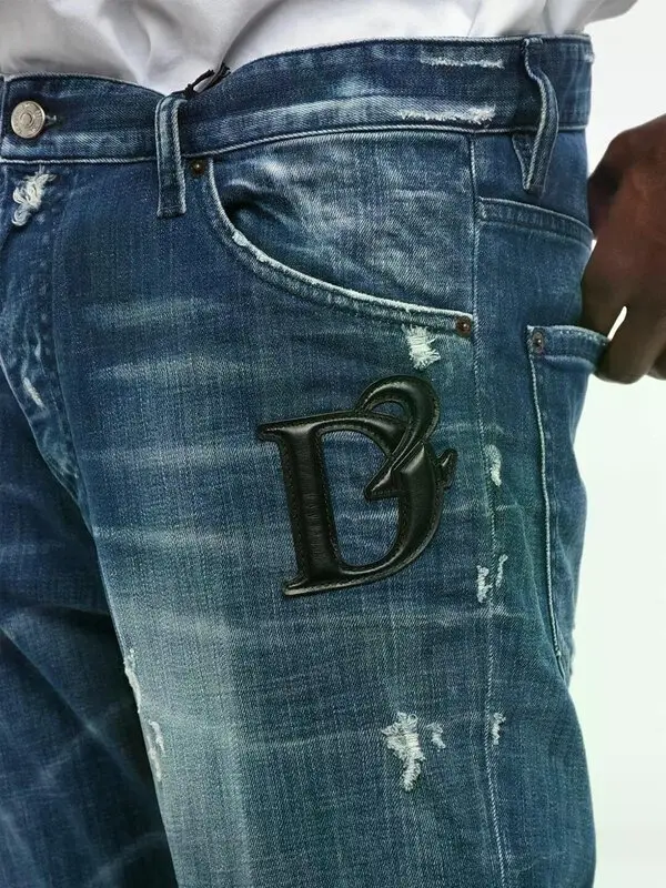 Dsquared2 Distressed Delavé-effect Jeans