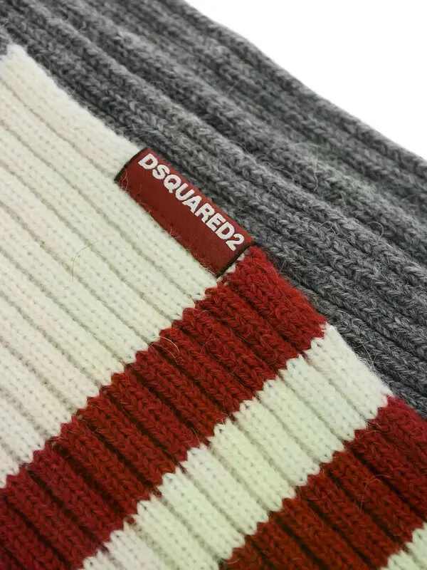 Dsquared2 Ribbed Striped Scarf
