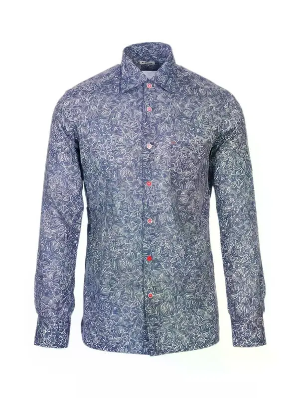 Kiton Floral-print Long-sleeve Shirt