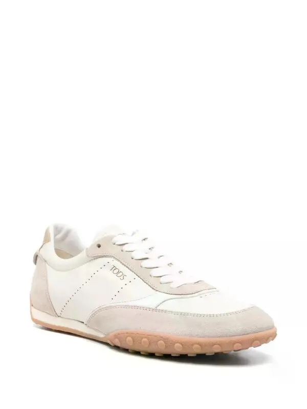 TOD'S Smooth Leather And Suede Lace-up Sneakers