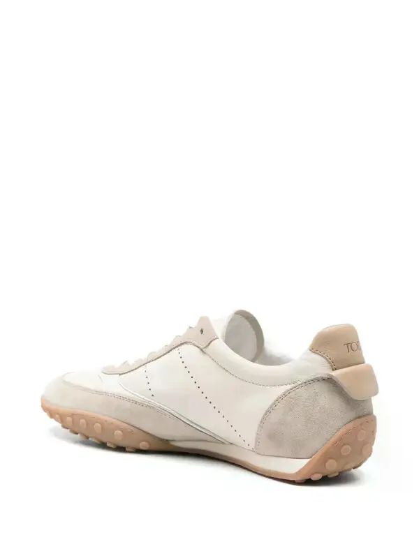 TOD'S Smooth Leather And Suede Lace-up Sneakers