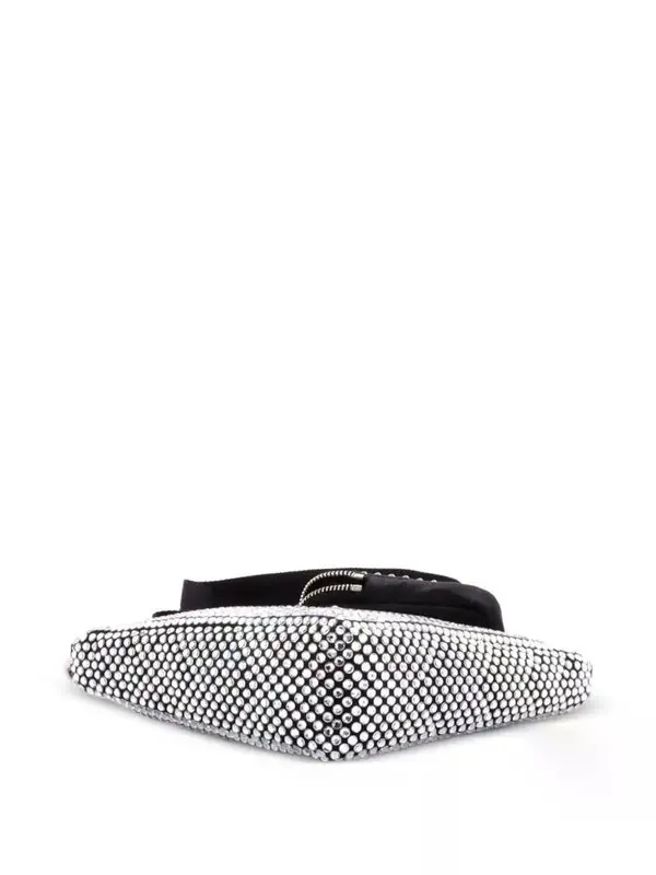 Prada Embellished Triangle Logo Crossbody Bag With Pouch