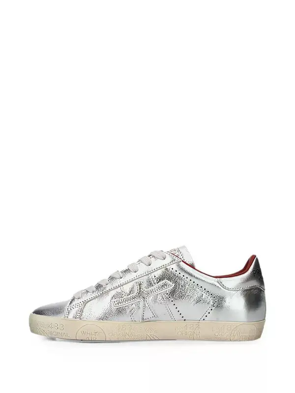Premiata Steven Metallic Leather Lace-up Sneakers