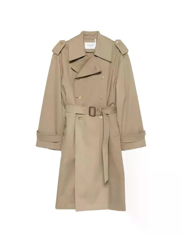 Saint Laurent Double-breasted Belted Trench Coat