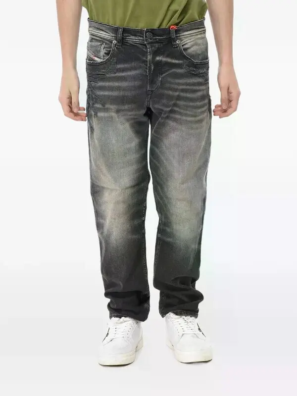 DIESEL® D-definitive Distressed Tapered Leg Jeans