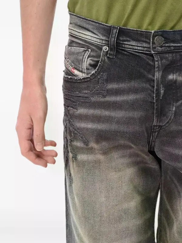 DIESEL® D-definitive Distressed Tapered Leg Jeans
