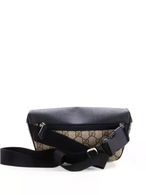 Gucci Eden Waist Bag Gg Coated Canvas Medium Belt Bag - Black