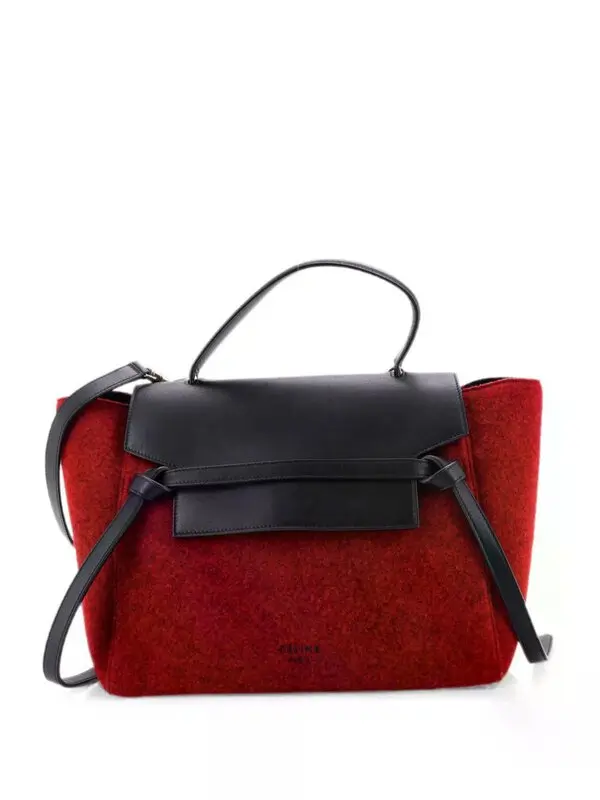 Celine Belt Bag Felt And Leather Mini Satchel