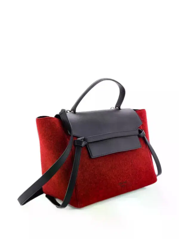 Celine Belt Bag Felt And Leather Mini Satchel